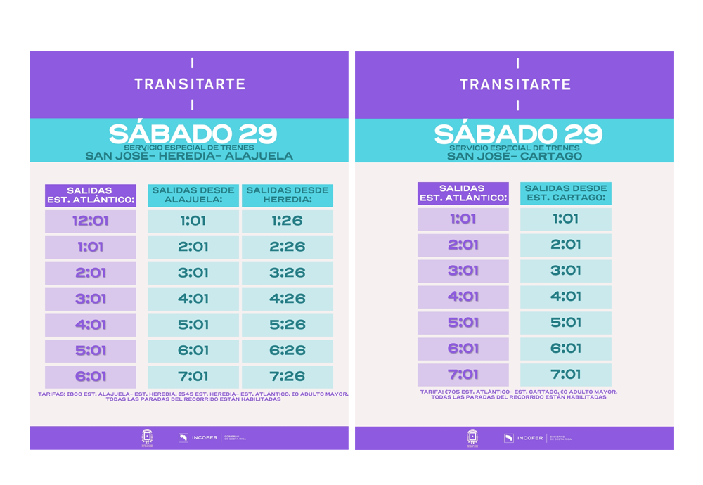 INCOFER habilita horarios especiales para asistir a Transitarte en tren ...